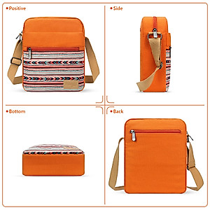 Kemy's Small Canvas Crossbody Bag for Teen Girls, Lightweight Messenger Shoulder Bags Cross Body Purse for Girls and Women