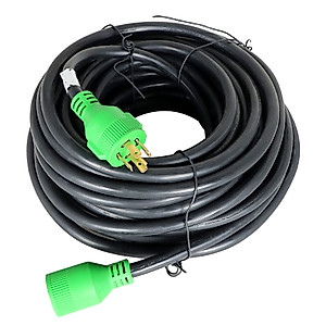labwork 30A 75 Feet Generator Extension Cord L14-30P to L14-30R 125/250V Up to 7500W 10 Gauge SJTW Generator Cord 4 Prong