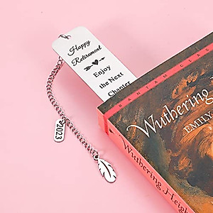 Retirement Gifts Bookmark for Women Men 2023 Happy Retirement Gifts for Teacher Nurse Retired Gifts for Coworker Colleague Boss Farewell Leaving Senior Employee Appreciation Retirement Gifts Ideas