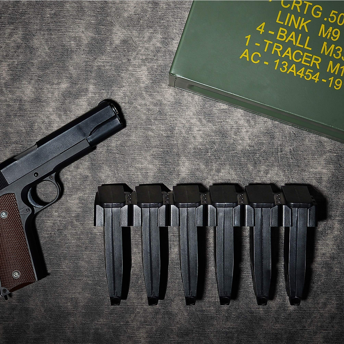 Adoreal Solid ABS Standard Magazine Rack Wall Mount with Storage Shelf, ABS 6 Standard Double Stack Mag Rack Wall Mount