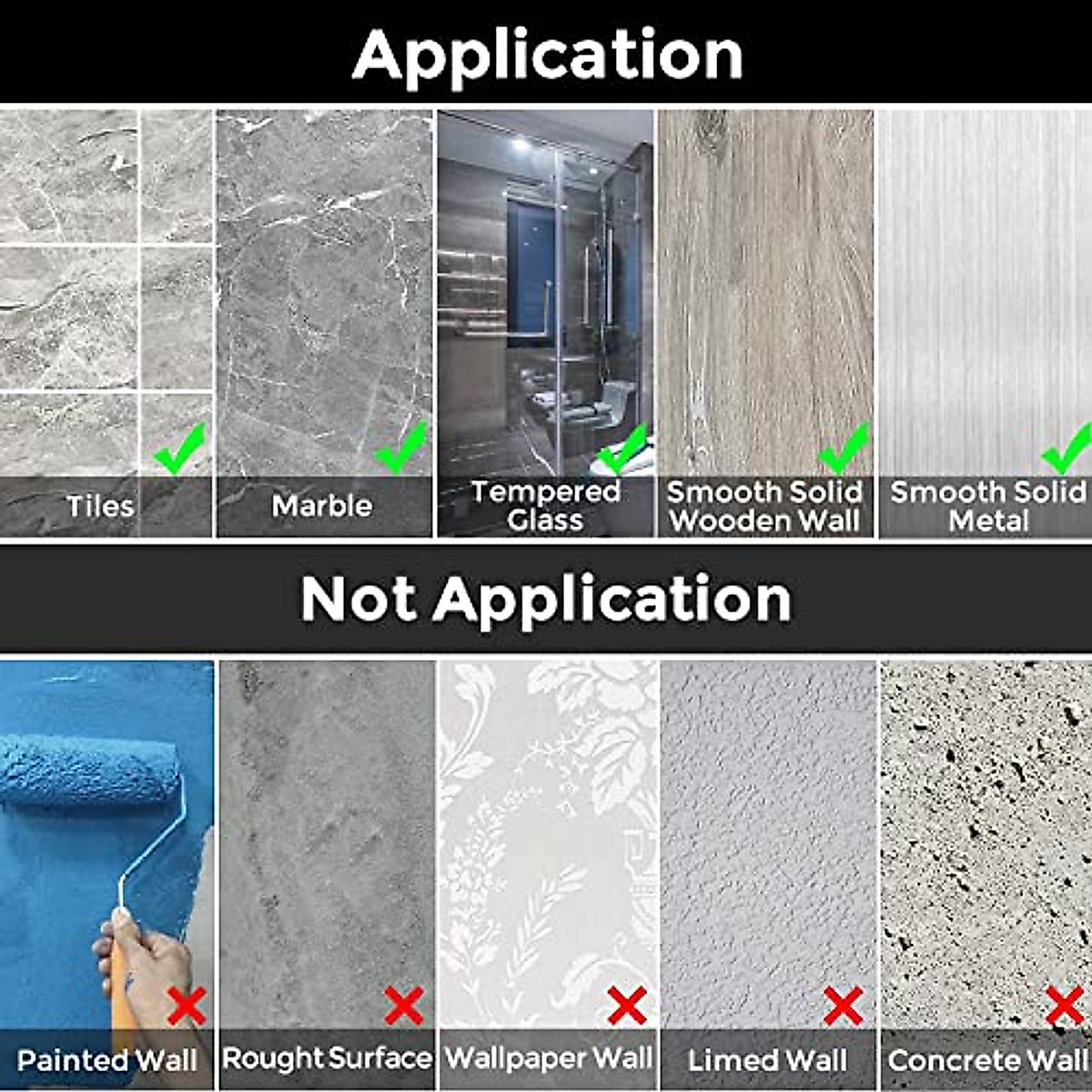 ODesign Shower Caddy Basket with Hooks Soap Dish Holder Shelf for Shampoo Conditioner Bathroom Storage Organizer SUS304 Stainless Steel Rustproof No Drilling Adhesive 3 Pack - Black