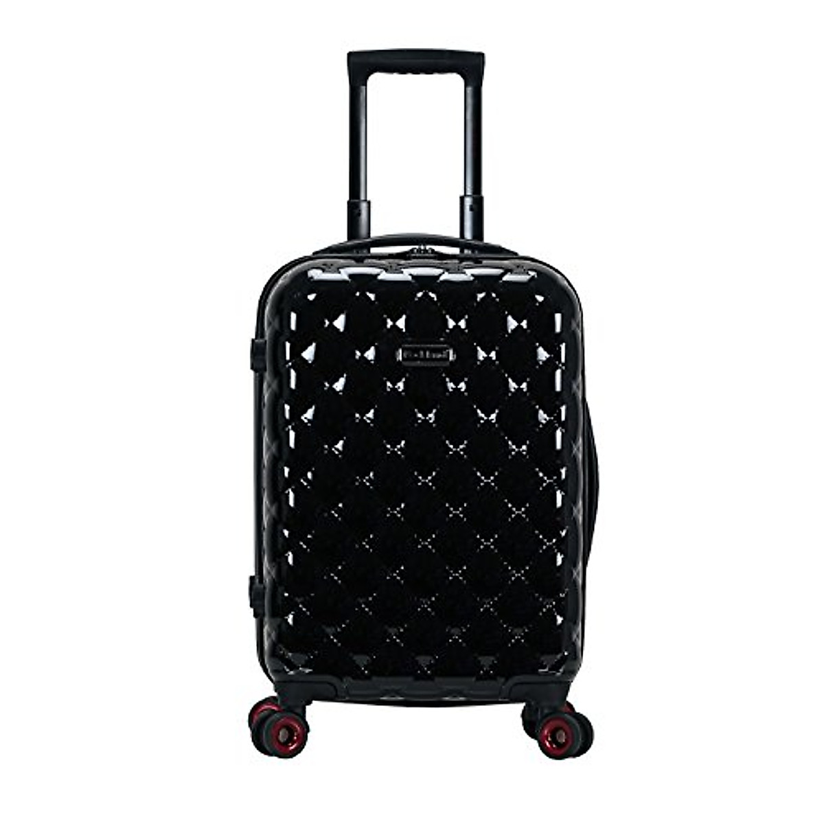 Rockland Quilt Hardside Expandable Spinner Wheel Luggage, Black, 3-Piece Set (20/24/28)