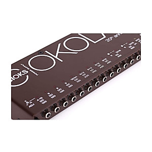 CIOKS CIOKOLATE 9V / 12V / 15V / 16V / 24V AC DC Universal Power Supply with 12 Isolated Sections and 24 Flex Cables for Effect Pedals - Compatible with Temple Audio and Pedaltrain Pedalboards