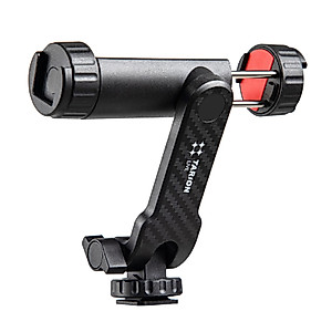 TARION Tripod Phone Mount Holder with 3 Cold Shoe Mount Cell Phone Mount Adapter for Tripod 360° Rotation Universal 1/4" Screw Smartphone Tripod Attachment Compatible with iPhone Samsung HVC-02