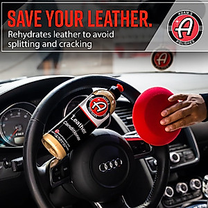 Adam's Polishes Leather Care Kit - Leather Cleaner & Leather Conditioner Car Cleaning Supplies | UV Protection for Interior Accessories Steering Wheel Seat Dash Vinyl Shoe Polish Jacket