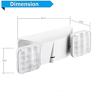 EXITLUX LED 4 PACK White Commercial Lighted Exit Signs-US Standard UL Listed-Exit Signs with Emergency Lights Sure Lites-Two Head Emergency Light-Lithonia Exit Lights-Emergency Flood Lights Indoor
