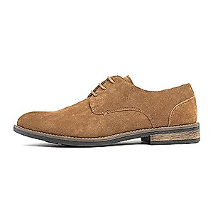 Bruno Marc Men's URBAN-08 Tan Suede Leather Lace Up Oxfords Shoes - 11 M US