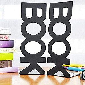 Book Ends Bookend Holder 1 Pair Bookends for Library School Book Holder Book Letter Book Baffle Book Stand Book Stopper for Shelves Bookshelf (Color : OneColor)