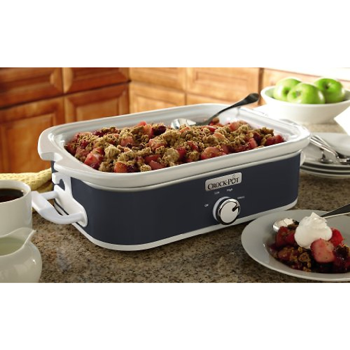 Crock-Pot 3.5 Quart Casserole Manual Slow Cooker, Charcoal