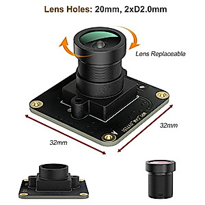 innomaker Camera OV9281 up to 453fps External Trigger Stream Mode Monochrome Global Shutter Sensor 1MPixel for Raspberry Pi 5 4B 3B+ 3B 3A+ CM3+ CM3 Pi Zero W,Support Bullseye libcamera