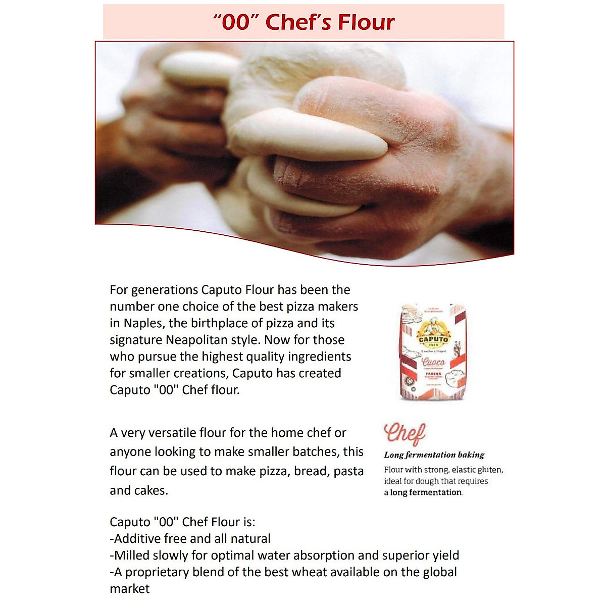 Antimo Caputo Chefs Flour 2.2 Pound (Pack of 2) - Italian Double Zero 00 - Soft Wheat for Pizza Dough, Bread, & Pasta