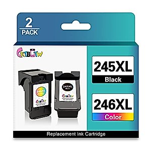 CRTBOTW Remanufactured Ink Cartridge Replacement for Canon PG-245XL CL-246XL 245 246 XL 245XL 246XL (Black&Color) use for Pixma MG2522 MX492 TR4520 MX490 MG3022 MG2922 MG3320 MG2520 TR4527 Printer