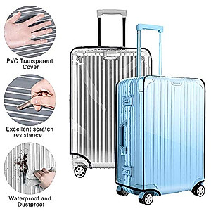 Yotako Clear PVC Suitcase Cover Protectors 28 Inch Luggage Cover for Wheeled Suitcase (28''(24.80''H x 19.90''L x 12.40''W))