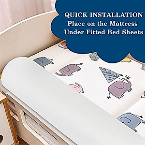 Wonder Living Toddler Bed Rail Bumpers, Safety Sleep Replacement for Kids & Baby, Premium Foam Long Pillow Pads with Non-Slip Machine Washable Cover, 2 Pack