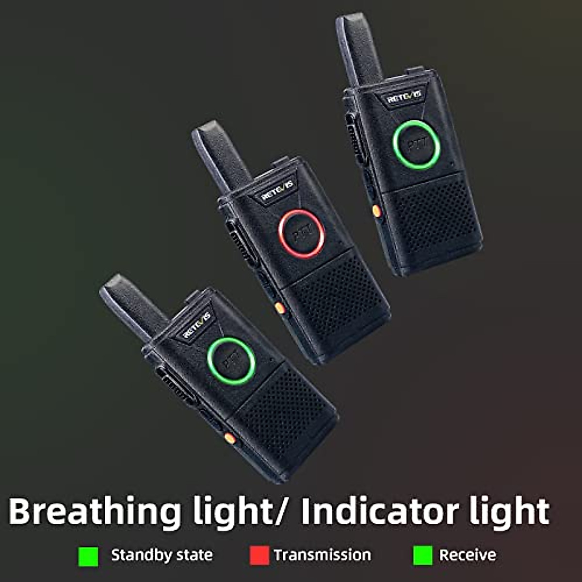 Retevis RT18 Dual PTT 2 Way Radios, Walkie Talkies with Earpiece, Metal Clip, Handsfree, Portable FRS Two Way Radios Rechargeable for Restaurant School Hospital Retail (10 Pack)