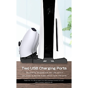 Vertical Stand PS5 Digital Edition and PS5 UHD Edition,SHINEZONE Charging Station for PS5 Controller Charging Station Dock with Dual Controller Charger Ports for PS5 DualSense