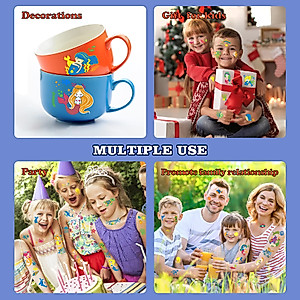 Mermaid Glow in the Dark Tattoos for Kids, 300+ Designs UV Neon Fake Temporary Tattoo, Ocean Creatures & Animal, Latest 6 Luminous Colors Stickers Party Supplies