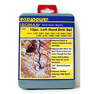 Eazypower 80988 Left Handed Drill Bit Set, 13 Piece Set