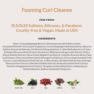 Vicious Curl Foaming Curl Cleanse and Moisture Surge Conditioner Kit – Clarifying Shampoo and Deep Conditioner for Curly Hair – Color-Safe, GMO-Free, with Amino Acids, Proteins & Superfruits (10 oz)