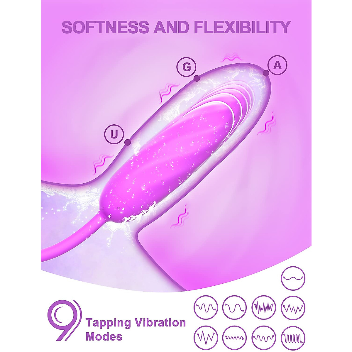 Rose Sex Stimulator for Women,4 in1 Sex Toys,Vibrator Dildo with 9 Tapping & 9 Thrusting,Tongue Licking Anal Adult Women Sex Toy for Clit Nipple Licker G Spot Stimulation for Women Couples