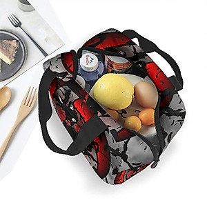 SUMFEELS Shippuden Uchiha Itachi Insulated Cooler Lunch Bags For Women Men Kids Adult Teens Leakproof Reusable Portable Cute 3d Print Lunch Bag Summer Holiday Tote Box For Hiking, One Size