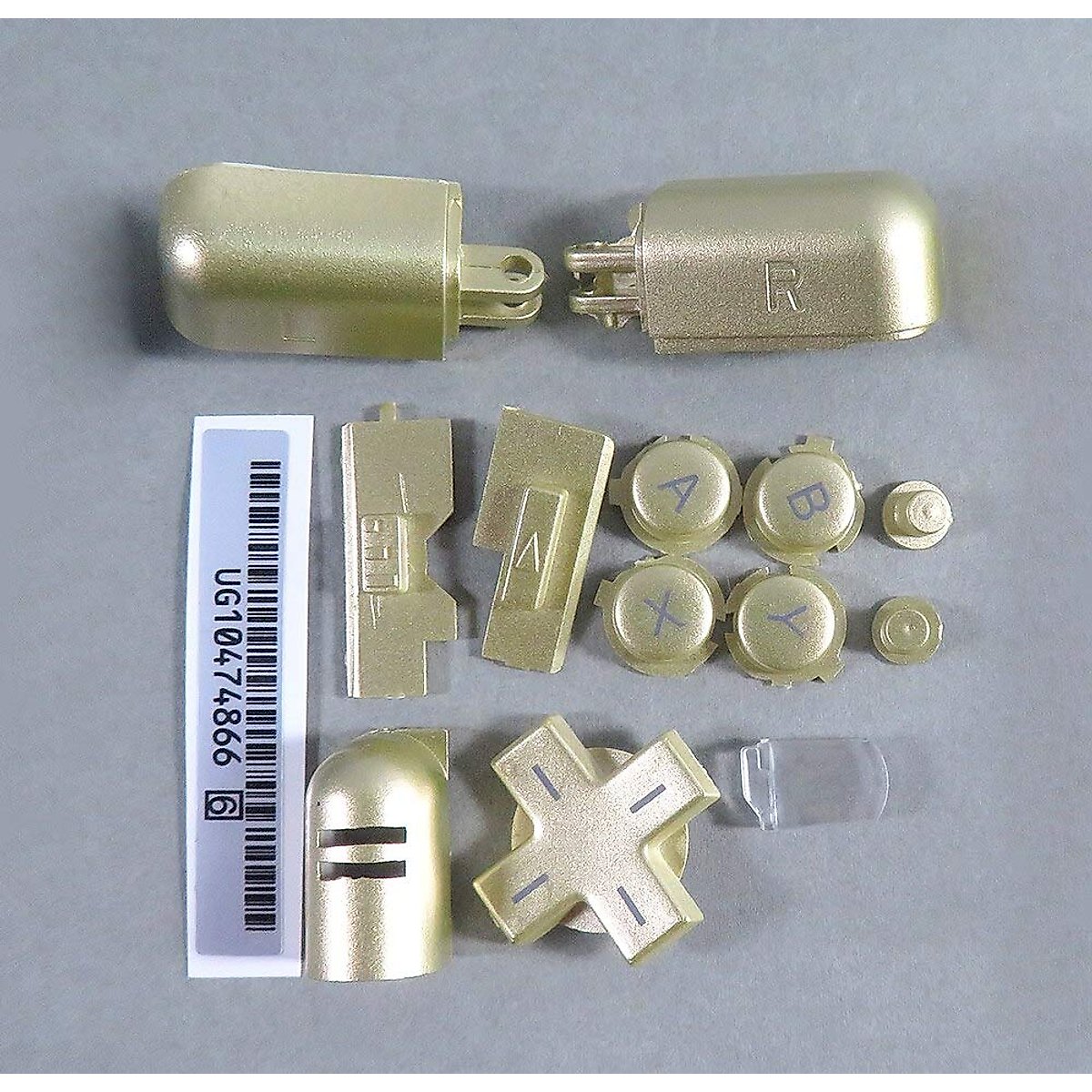 GGZone A B X Y L R D Pad Cross Button Full Button Set Replacement for Nintendo DS Lite NDSL Buttons Console (Gold)