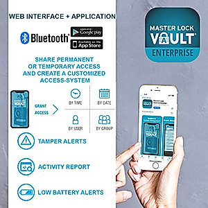 Master Lock Padlock, Outdoor Personal Use Bluetooth Lock, 2-7/32 in. Wide, 4401DLH