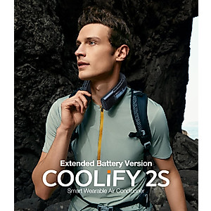 TORRAS COOLiFY 2S【Extended Battery Version】 Neck Air Conditioner 【28 Hrs Cooling】, Portable Personal Cooler Neck Fan, App Control Rechargeable Neck Fans that blow cold air for travel