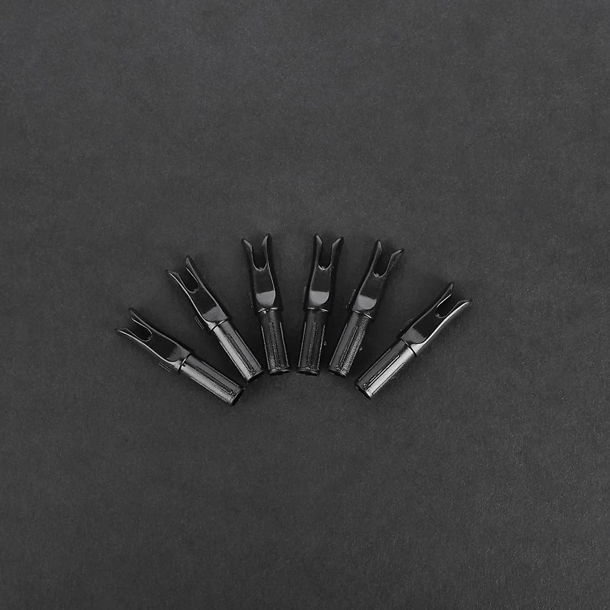 SHARROW Archery Arrows Nocks 6.20mm/.244 inch Inside Diameter Plastic Arrow Nock Tail for Compound Recurve Bow DIY Hunting Shooting Arrows 50 Pack (Black)