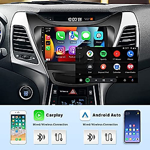 Android 11 Car Stereo for Hyundai Elantra 2012 2013 with Wireless Apple Carplay Android Auto, 9 ’’ 1+16 Touch Screen in Dash GPS Radio with Navi WiFi Bluetooth FM RDS HiFi SWC + AHD Backup Camera