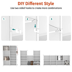 AWTATOS Closet Organizer 6 Cube Storage Shelves Portable Closet Clothes Organizers and Storage Stackable Cubby Shelving for Closet Bedroom Living Room Office White