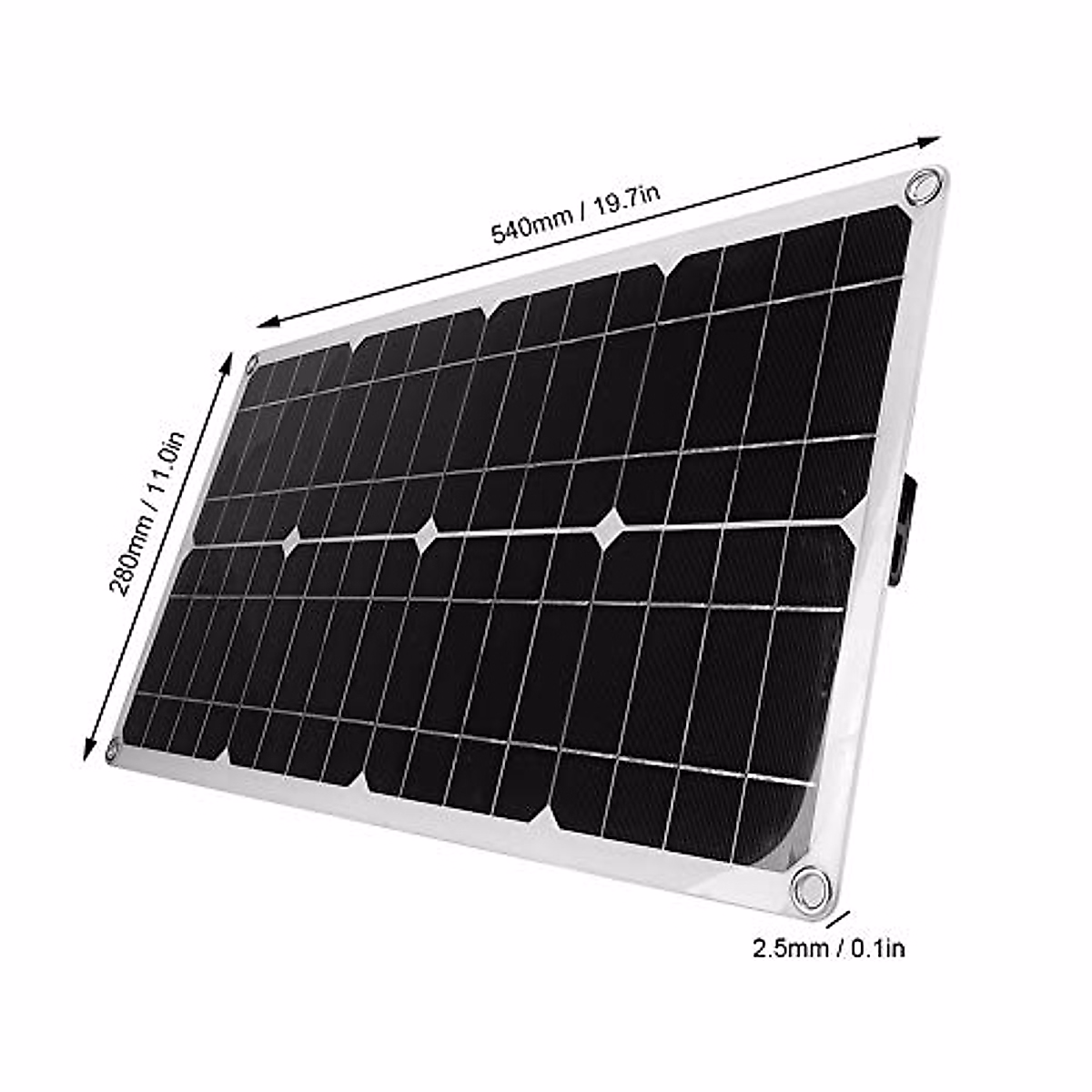Solar Panel Flexible Monocrystalline Solar Panel Kit, 25w Dual 5V Car Battery Charger Controller Solar Panel Charging Device for Power Stations Outdoor Camping