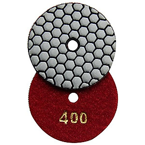 Konfor Diamond Dry/Wet 3" Polishing Pads for Stone Polisher, 7-Step Abrasive Buffing Set