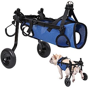 Small Dog Wheelchair for Back Legs, Adjustable Dog Wheelchairs - Mobility Aids for Disabled Pets, Dog Leg Brace and Hip Support, Suitable for Pets Weighing 8-20 Pounds