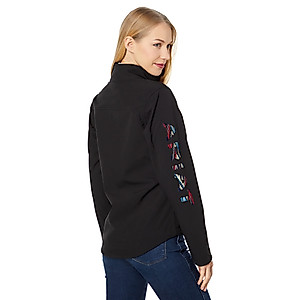 Ariat Women's Team Logo Softshell Chimayo Jacket, Black/New Mexico Navy Print