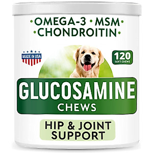 Glucosamine Dog Treats + Grass Treatment for Dog Urine Bundle - Hip Support and Joint Pain Relief Supplement w/ Chondroitin, MSM, Omega-3 + Pee Lawn Repair w Probiotics - Dog Urine Neutralizer