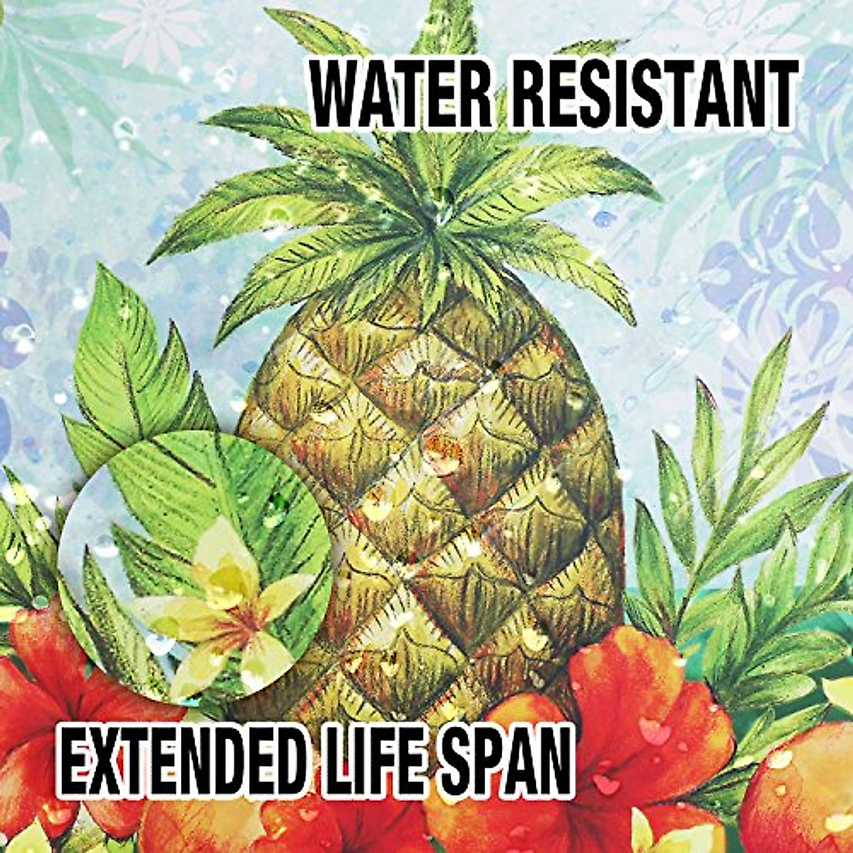 LAYOER Garden Flag 12.5 x 18 Inch Home House Double Sided Pineapple Flowers Welcome