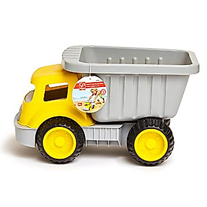 Hape Load & Tote 14.4" Dump Truck| Outdoor & Indoor Vehicle Beach Sand Toy for Toddlers 18M+