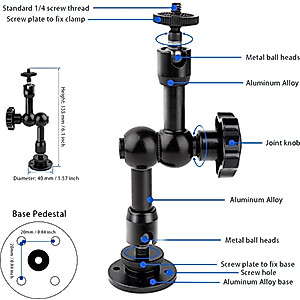Mippko Drill Base Truck Phone Stand for 3.5 ~7.5 inches iPhone / Samsung / HTC / LG / Nexus / Huawei / Smart Phones, Fit for Truck, Car,Van, Vehicles, 360°Adjustable Aluminum Alloy Mount