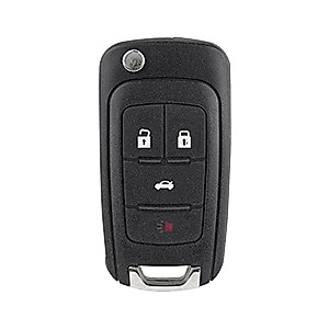 Car Remote Flip Key Fob Replacement Fits for 2010-2017 Chevy Equinox, Sonic Malibu Camaro Cruze 2010-2016 Buick Lacrosse Regal Verano (OHT01060512)