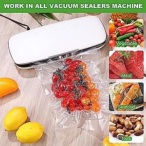 Patelai 6 Pack Clear Vacuum Sealer Bags 3 Rolls 11'' x 50'' and 3 Rolls 8'' x 50'' Sous Vide Meal Prep Vacuum Sealer Bags Rolls Puncture Prevention Commercial Grade Seal Bags for Food Cooking Storage
