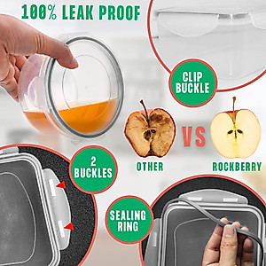 50 Pcs Large Food Storage Containers with Lids Airtight-85 oz to Sauces Box-Total 526Oz Stackable Kitchen Bowls Set Meal Prep Containers-BPA Free Leak proof Plastic Lunch Boxes- Freezer Microwave safe