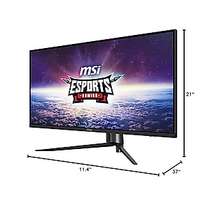 MSI MAG401QR, 40" Gaming Monitor, 3440 x 1440(UWQHD), IPS, 155Hz, FreeSync Premium, HDR400, HDMI, Displayport, USB C, Tilt,Black