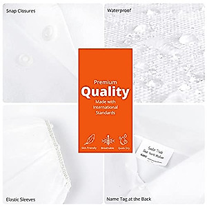 Disposable Lab Coats for Kids, 12 Pack - Lab Coats for Kids Science Party (Youth Medium)