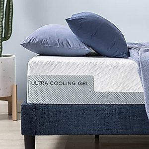 ZINUS 10 Inch Ultra Cooling Gel Memory Foam Mattress / Cool-to-Touch Soft Knit Cover / Pressure Relieving / CertiPUR-US Certified / Bed-in-a-Box / All-New / Made in USA, Twin