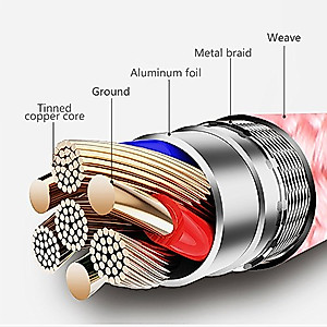 iPhone Charger, 4Packs(3ft 6ft 6ft 10ft) Charging Cable MFi Certified USB Lightning Cable Nylon Braided Fast Charging Cord Compatible for iPhone13/12/11/X/Max/8/7/6/6S/5/5S/SE/Plus/iPad(Pink)