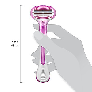 Pure Silk Contour 6 Premium Disposable Razor, 3 Count