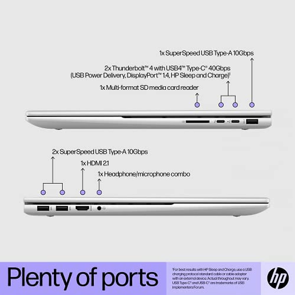 HP Envy Laptop, 17.3“ FHD Touchscreen Display, Intel Core i7-1260P Processor, 32GB RAM, 1TB SSD, Backlit Keyboard, SD Card Reader, HDMI, Wi-Fi 6, Windows 11 Home, Silver