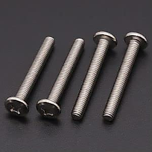 M6-1.0 x 40mm (25 Pack) Stainless Steel Flat Round Head Phillips Drive Machine Screws Furniture Screws Full Thread, Stainless Steel 304 (18-8)