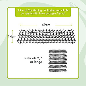 Homarden Anti-Digging Cat & Dog Prickle Strips, Cat Repellent Outdoor - Plant Protectors from Animals - 19.25x5.in - Set of 6